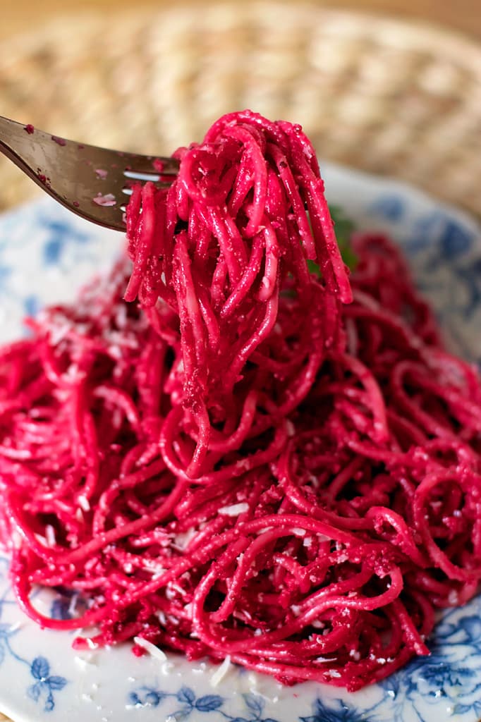 Beet Pesto Pasta - Food with Feeling