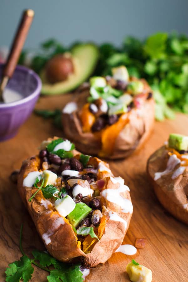 4 Stuffed Sweet Potato Recipes - Food with Feeling