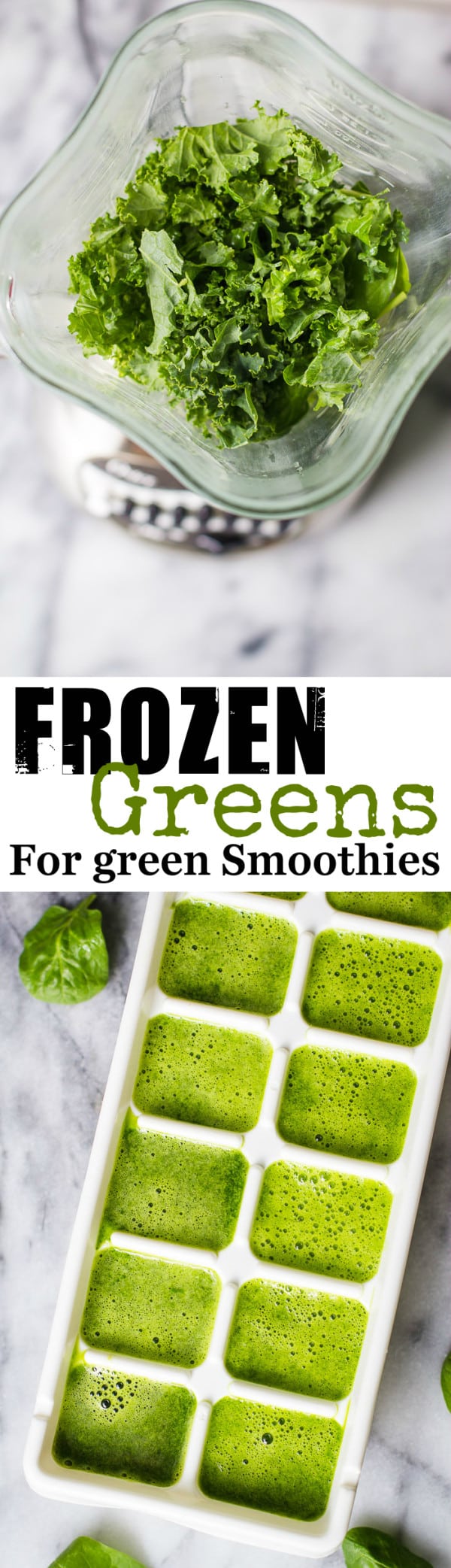 Frozen Greens for Green Smoothies - Food with Feeling