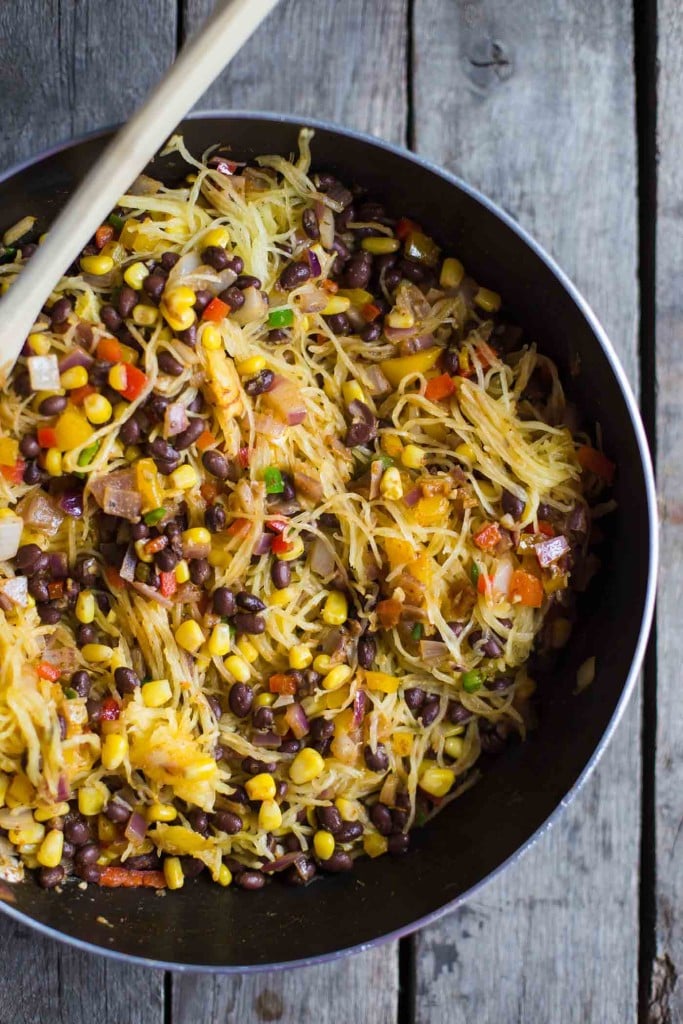 Spaghetti Squash Burrito Bowls - Food with Feeling