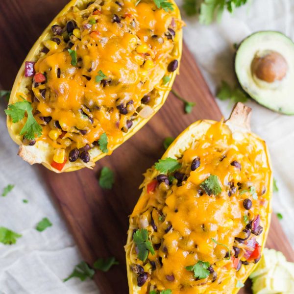 Spaghetti Squash Burrito Bowls - Food with Feeling