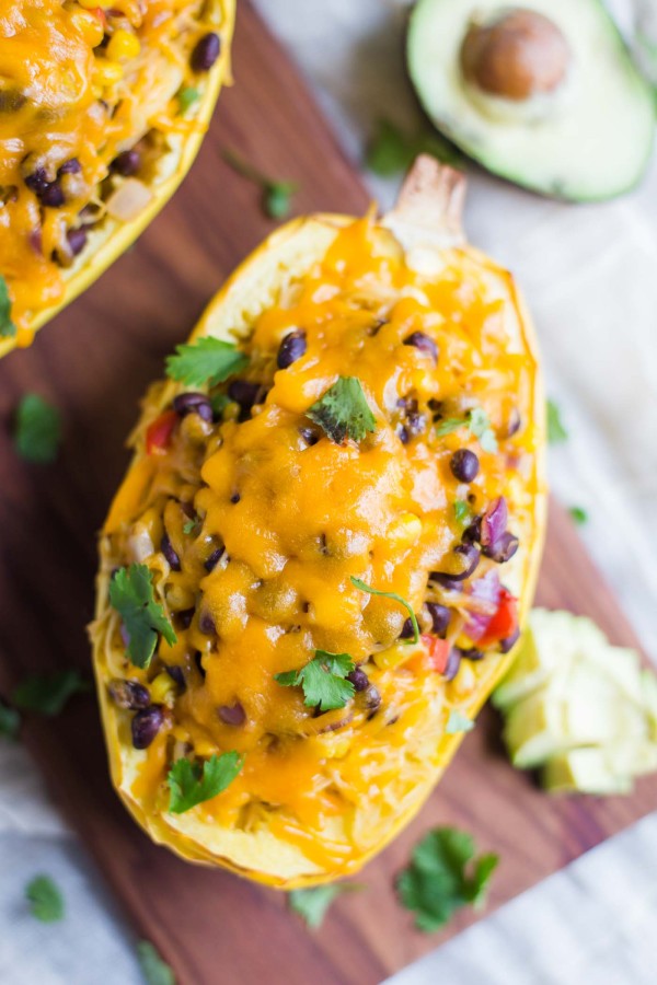Spaghetti Squash Burrito Bowls - Food with Feeling