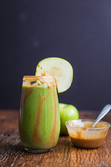 Caramel Apple Green Smoothie - Food with Feeling