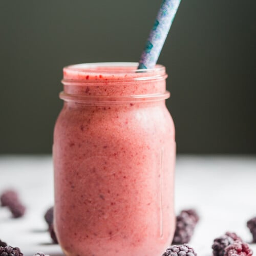 Blackberry Kombucha Smoothie - Food with Feeling