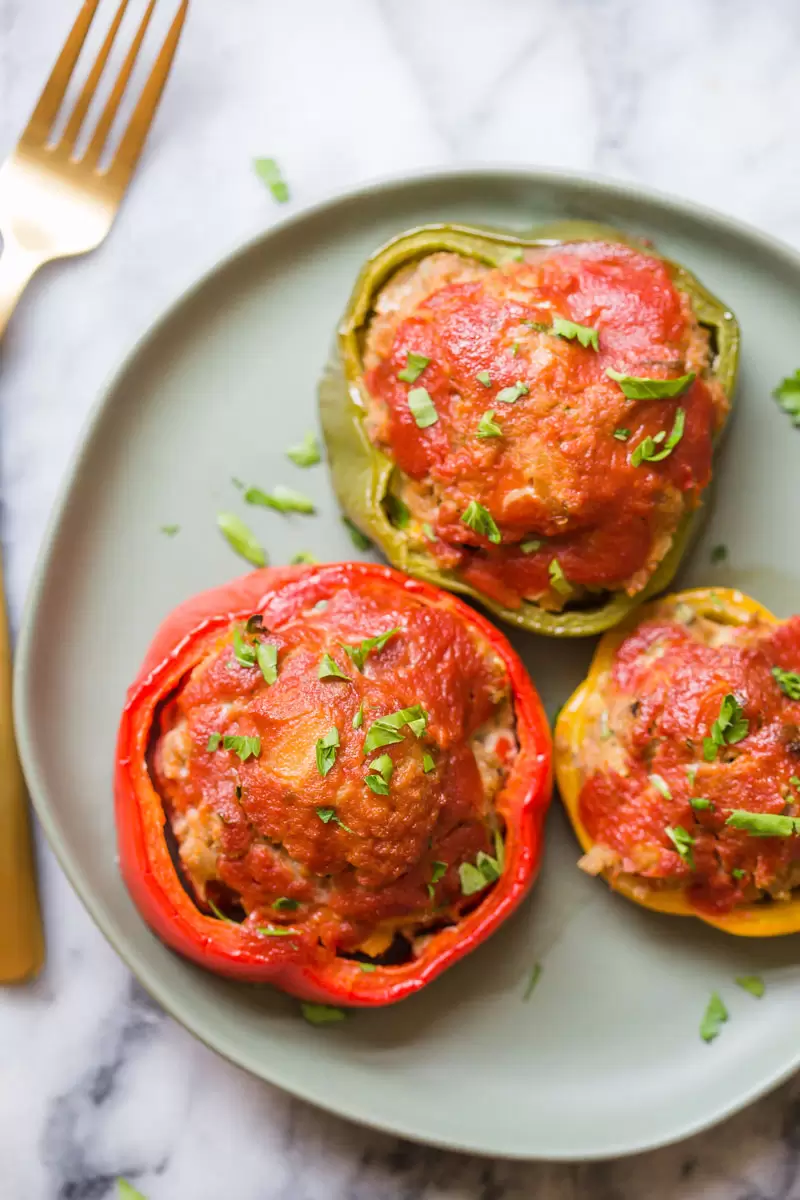 Bell Pepper Mini Meatloaf - Food with Feeling