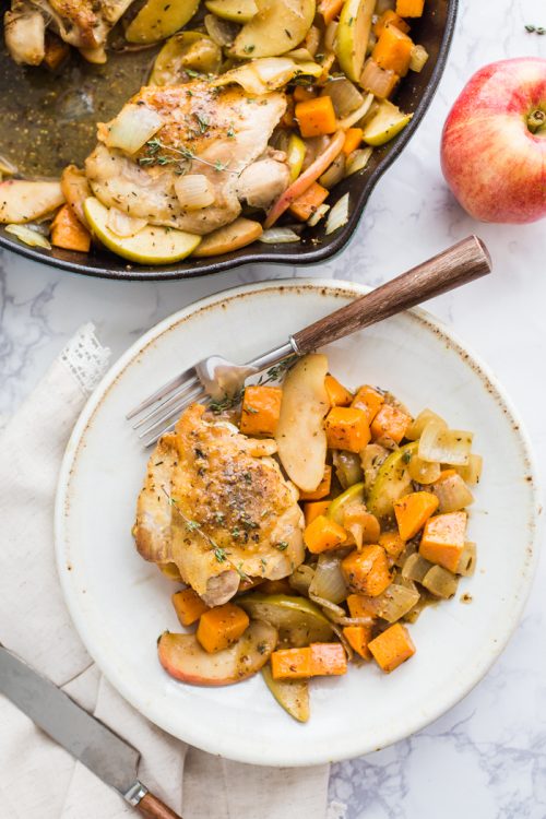One Skillet Apple Cider Chicken - Food with Feeling