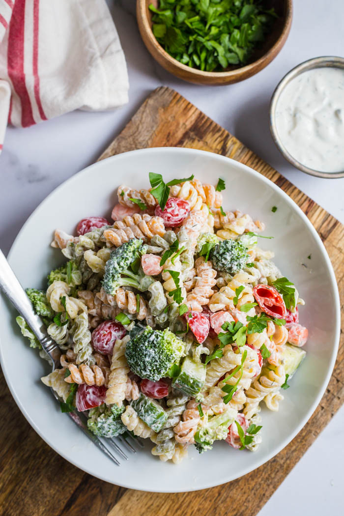 Ranch Pasta Salad - Food with Feeling