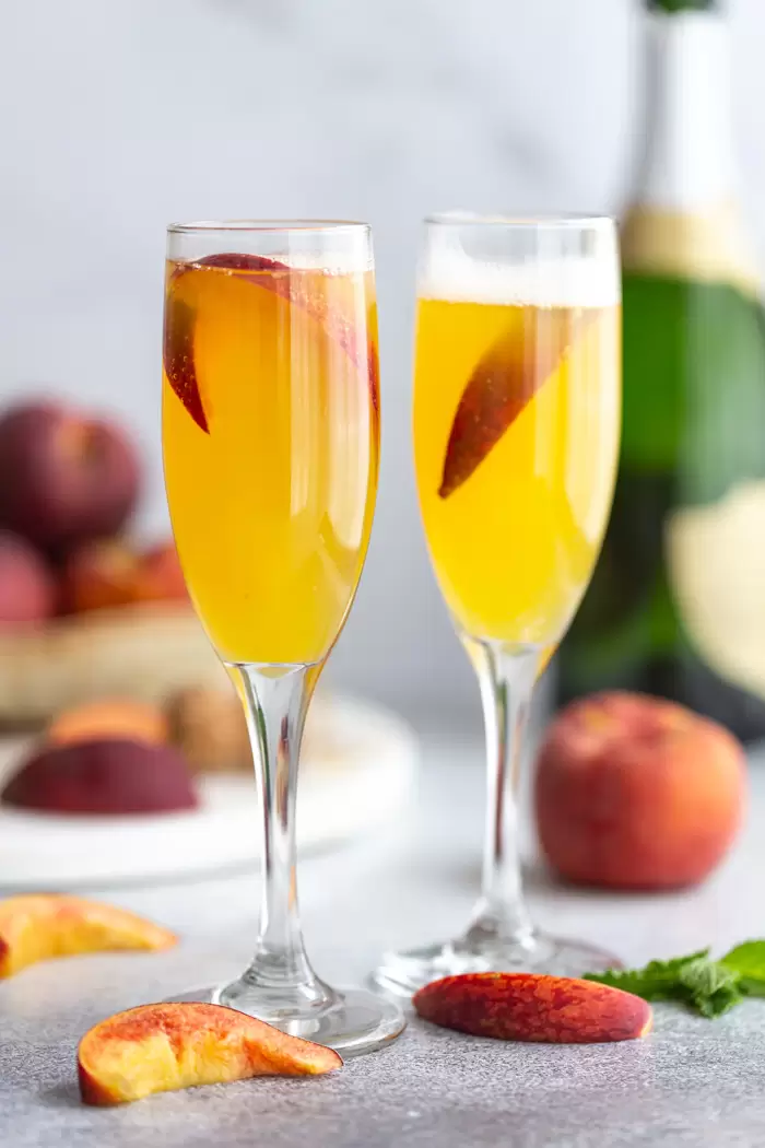 Peach Bellini - Food with Feeling