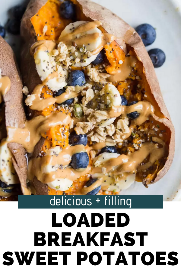 Loaded Breakfast Sweet Potatoes - Food with Feeling