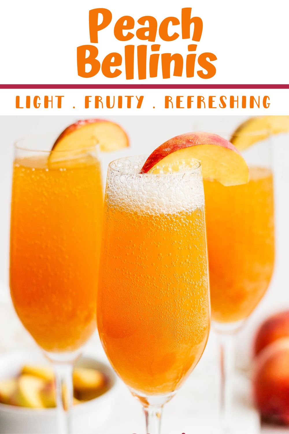 Peach Bellini - Food with Feeling