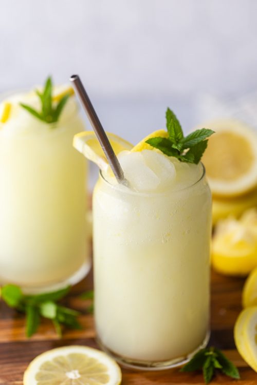 Boozy Frozen Lemonade - Food with Feeling
