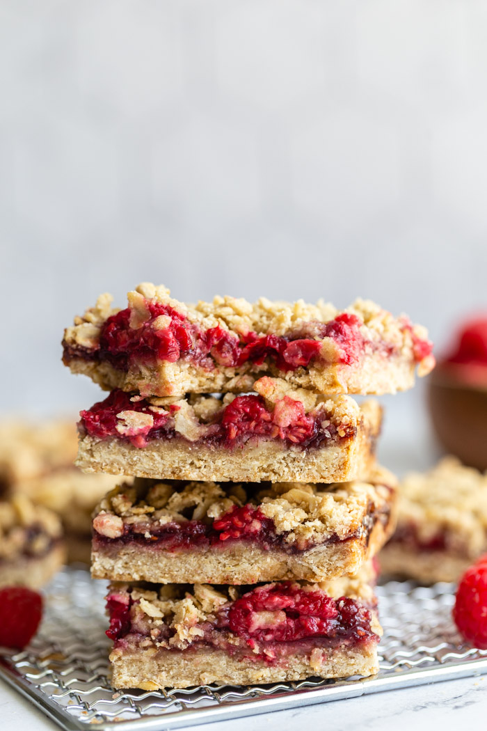 Raspberry Crumble Bars - Food with Feeling