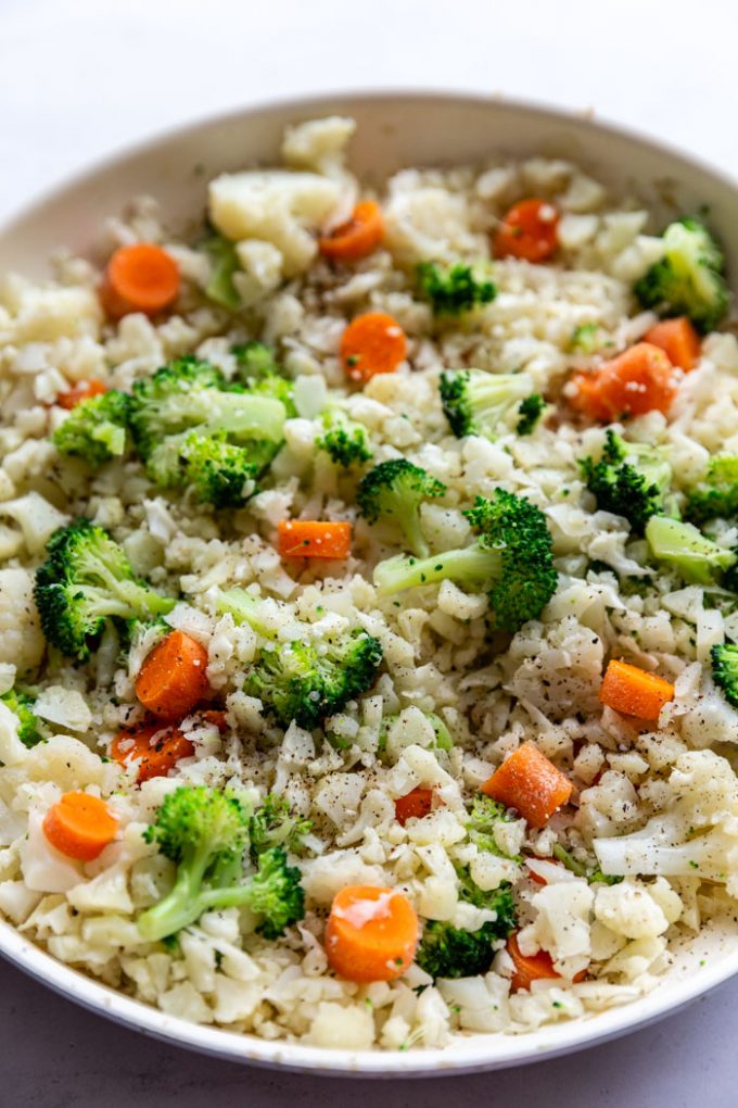 10 minute Cauliflower Fried Rice - Food with Feeling