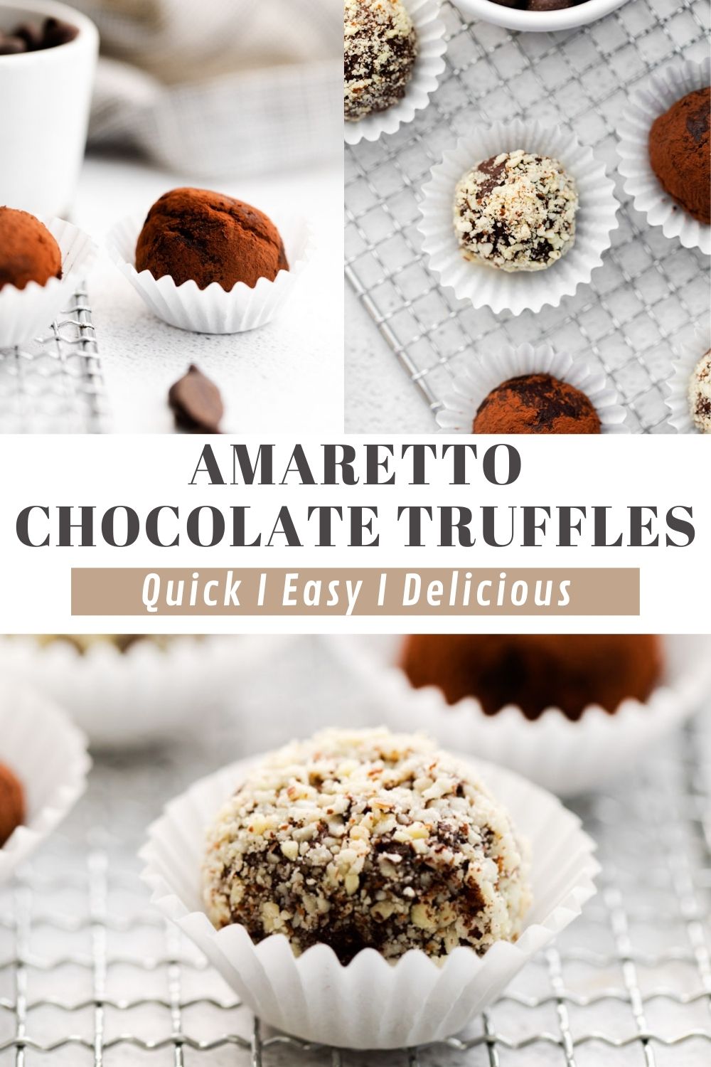 Amaretto Chocolate Truffles - Food with Feeling