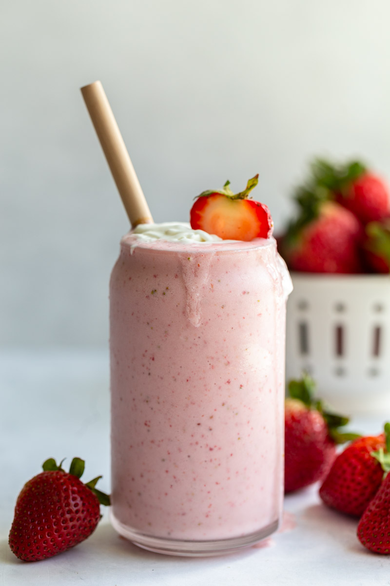 Easy Strawberry Milkshake - Food with Feeling