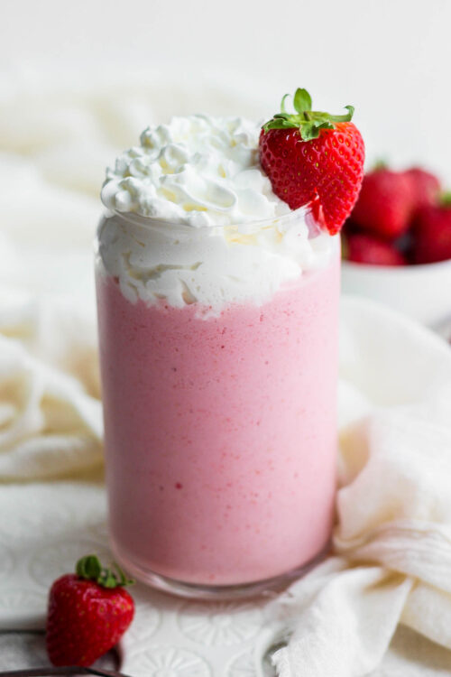 Easy Strawberry Milkshake - Food with Feeling