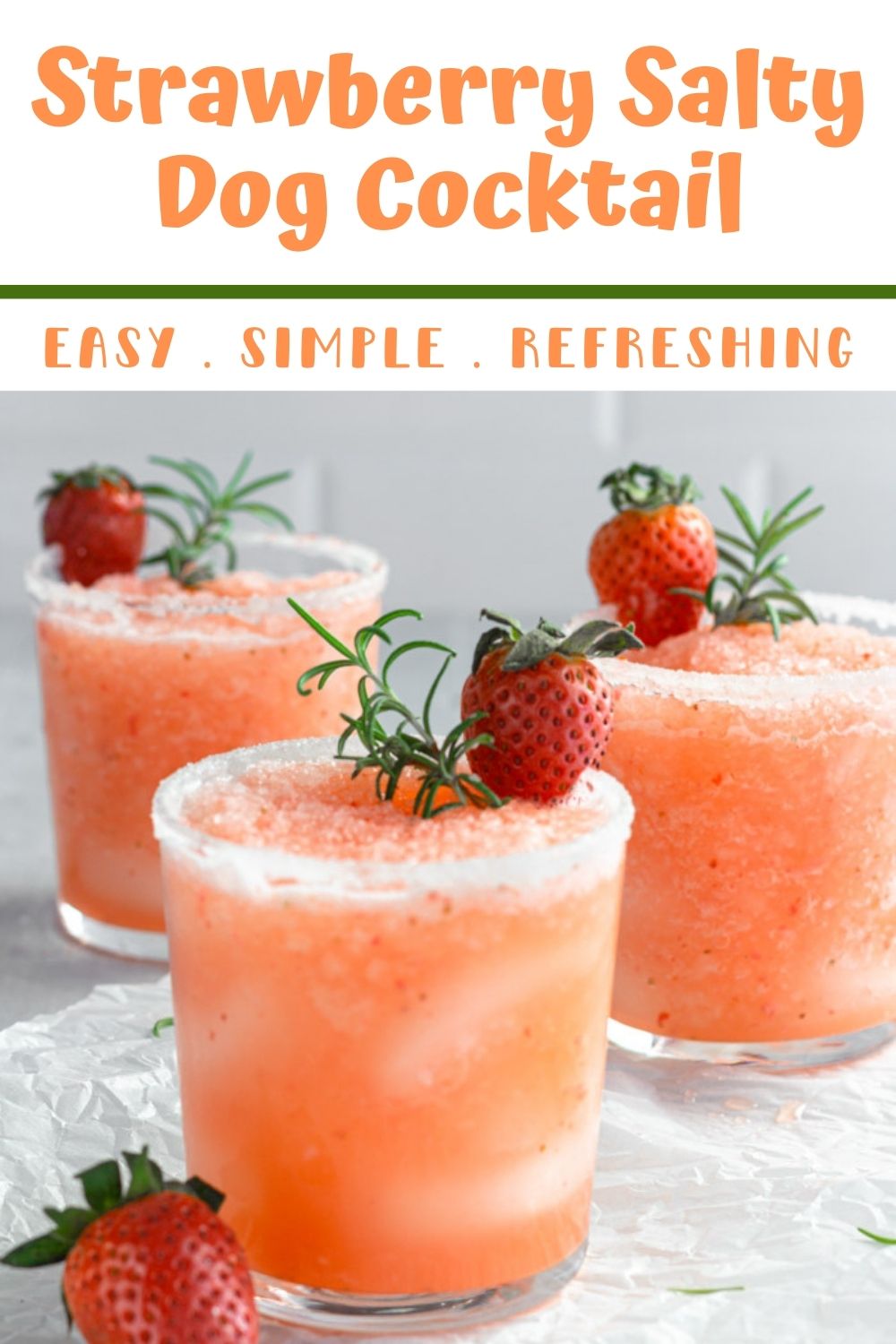 Strawberry Salty Dog Cocktail - Food with Feeling