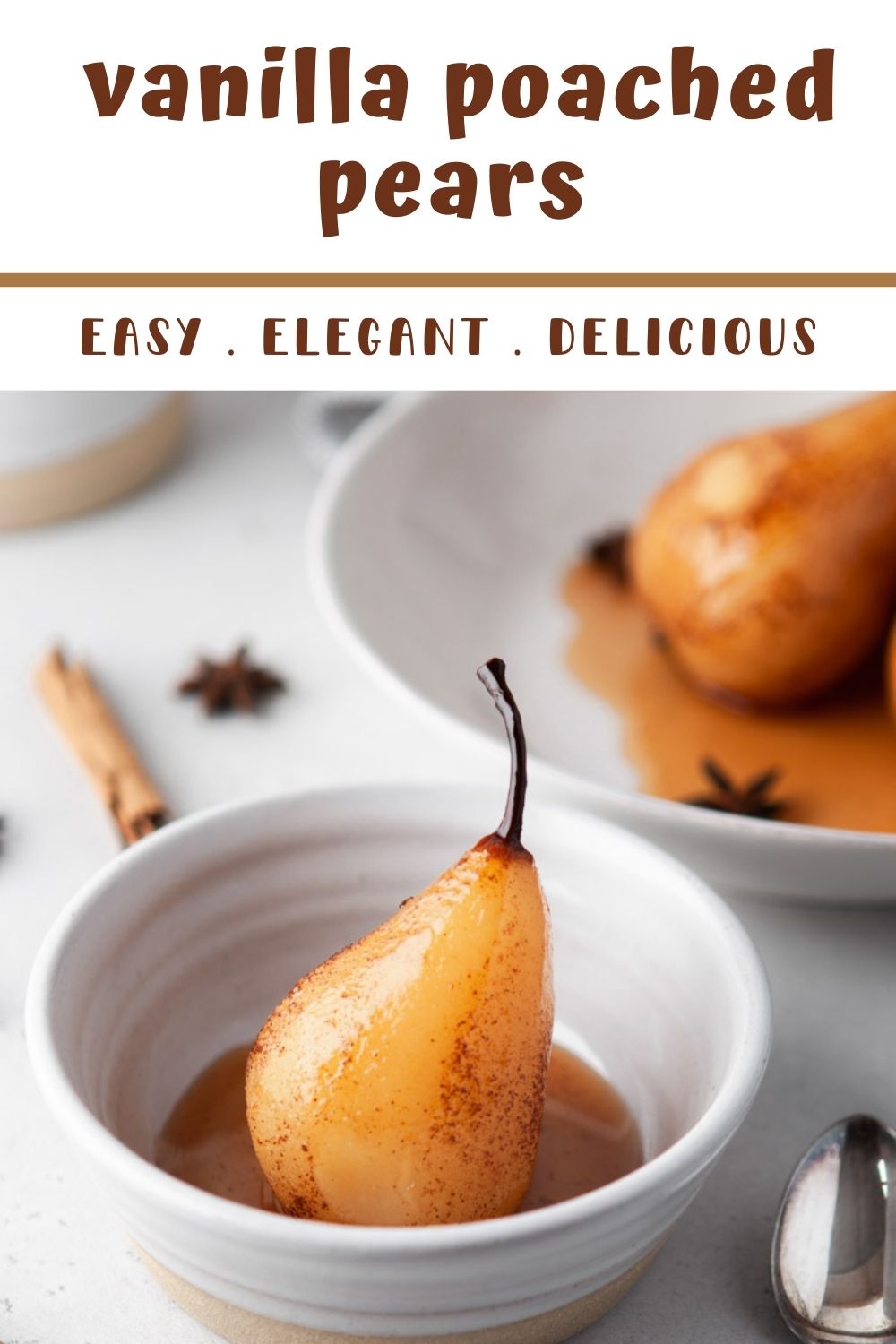 Vanilla Poached Pears - Food with Feeling