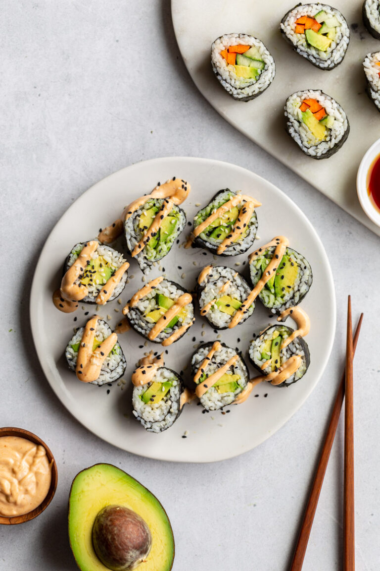Easy Avocado Roll Sushi - Food with Feeling