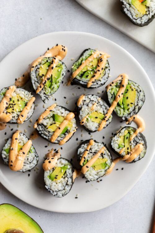 Easy Avocado Roll Sushi - Food with Feeling