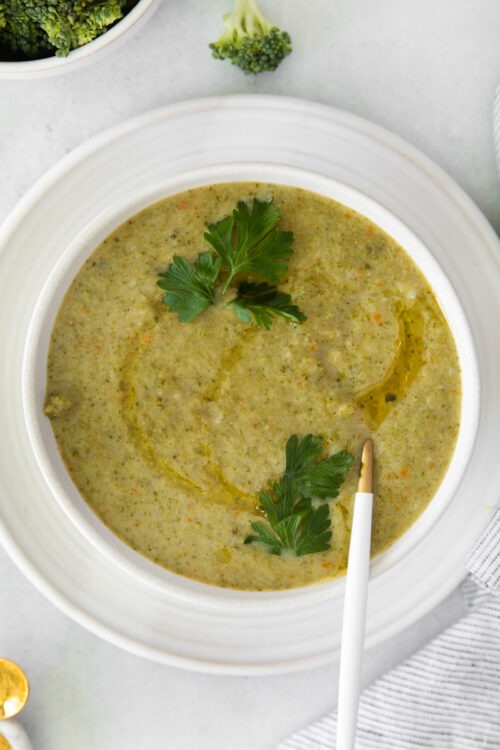 Vegan Broccoli Soup - Food with Feeling