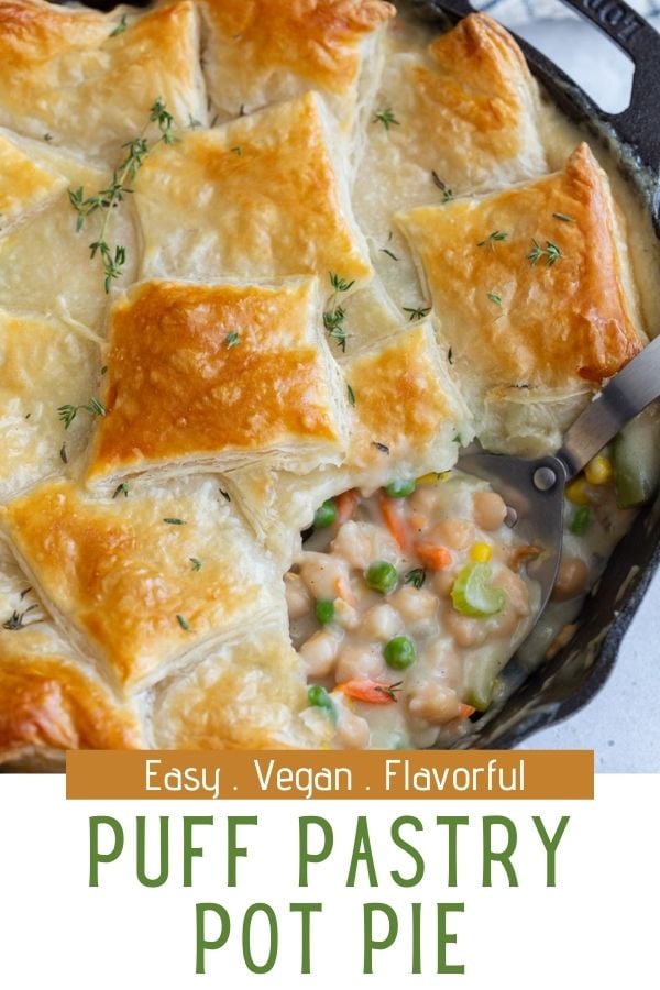 Chickpea Puff Pastry Pot Pie - Food with Feeling