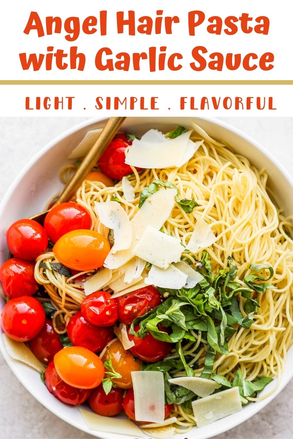 Angel Hair Pasta with Garlic Sauce - Food with Feeling