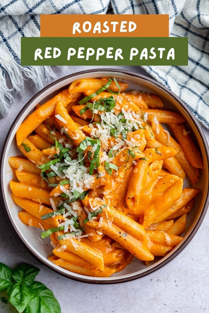 Roasted Red Pepper Pasta - Food with Feeling