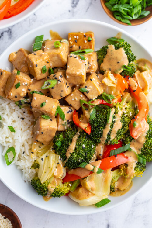 Peanut Sauce Tofu - Food with Feeling