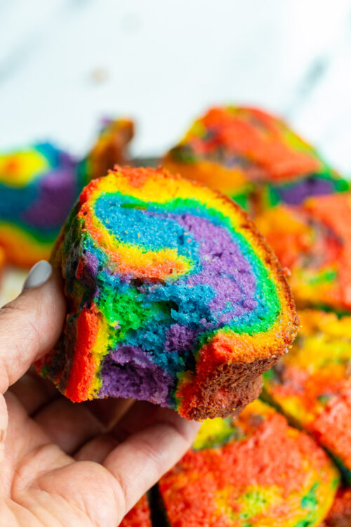 Rainbow Bundt Cake - Food with Feeling