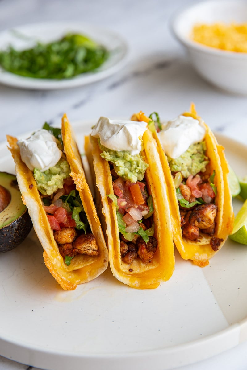 Cheesy Double Stacked Tacos - Food with Feeling