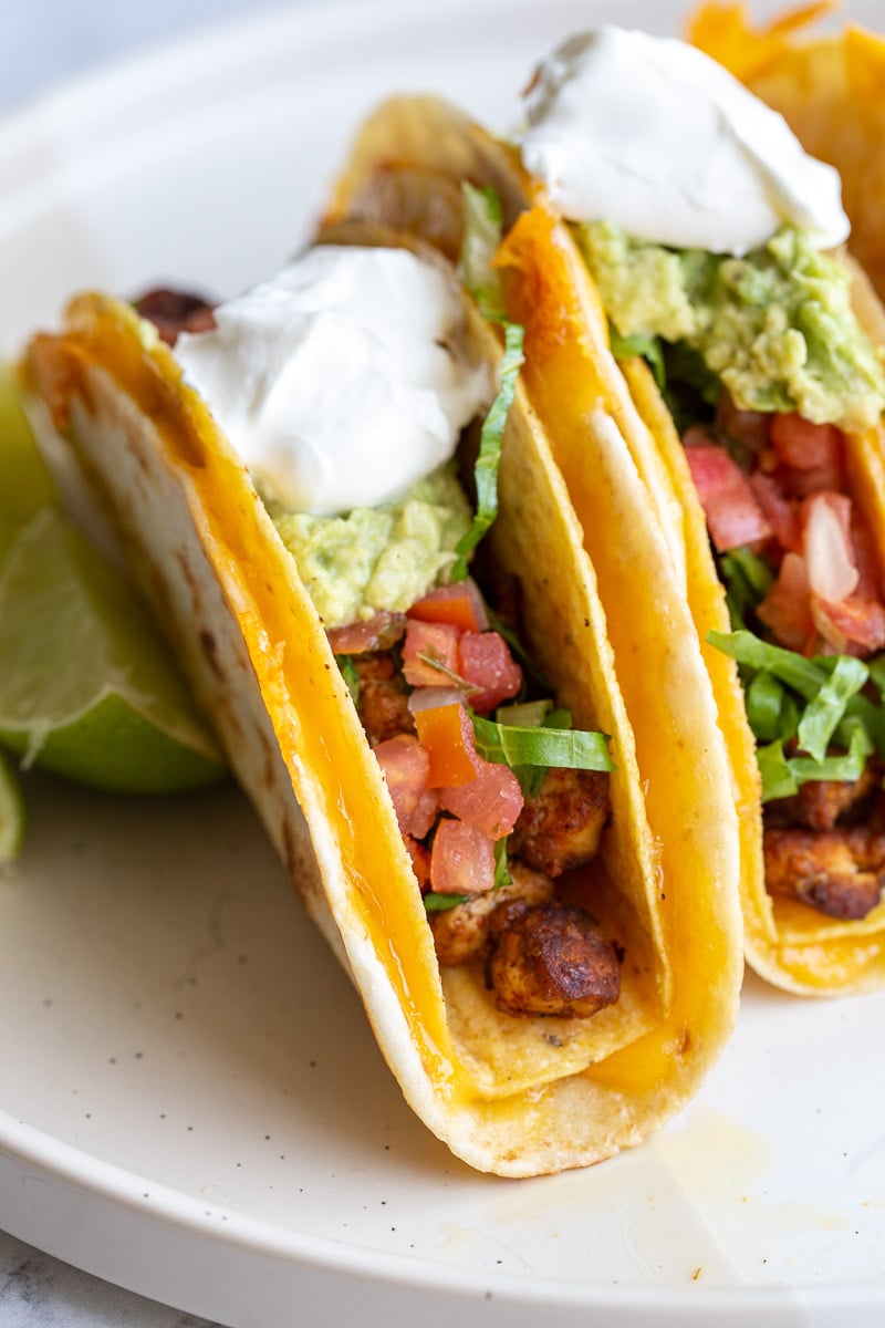 Cheesy Double Stacked Tacos - Food with Feeling