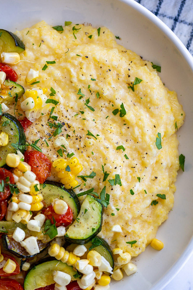 Cheesy Creamy Polenta - Food with Feeling