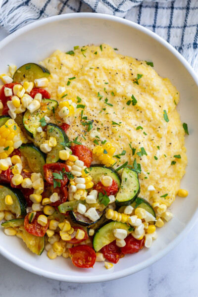 Cheesy Creamy Polenta - Food with Feeling