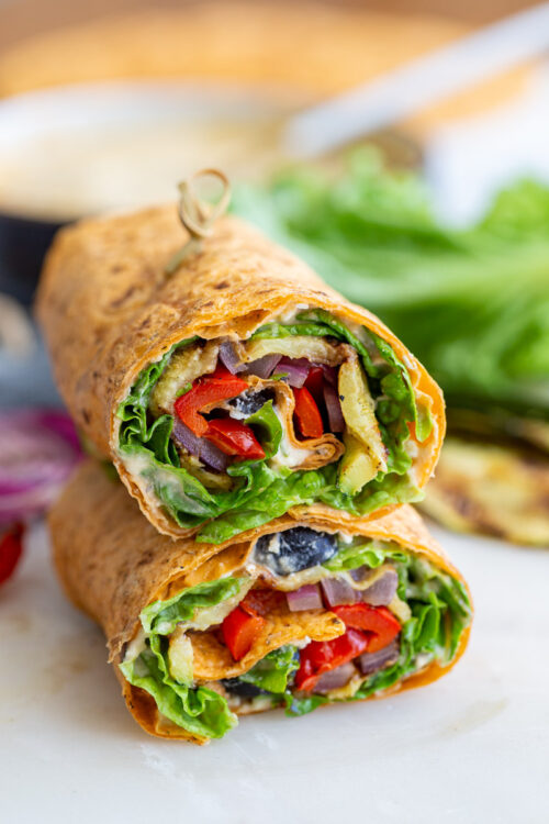 Grilled Veggie Wraps - Food with Feeling