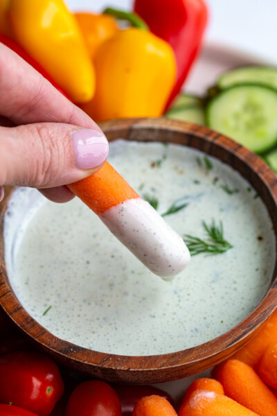 High Protein Cottage Cheese Ranch Dip - Food with Feeling