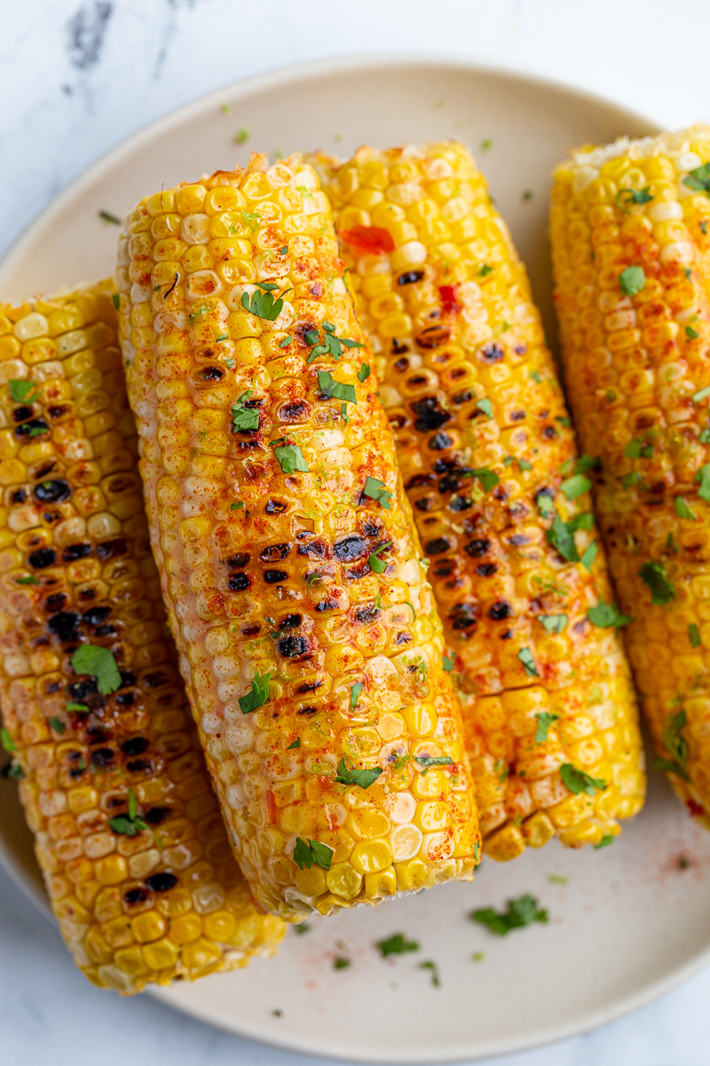 Grilled Lime Butter Corn - Food with Feeling