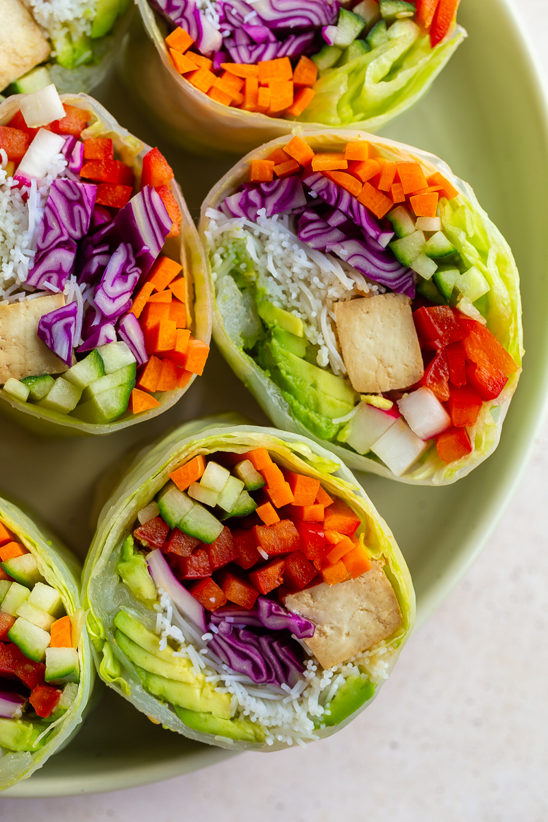 Giant Tofu Summer Rolls - Food with Feeling