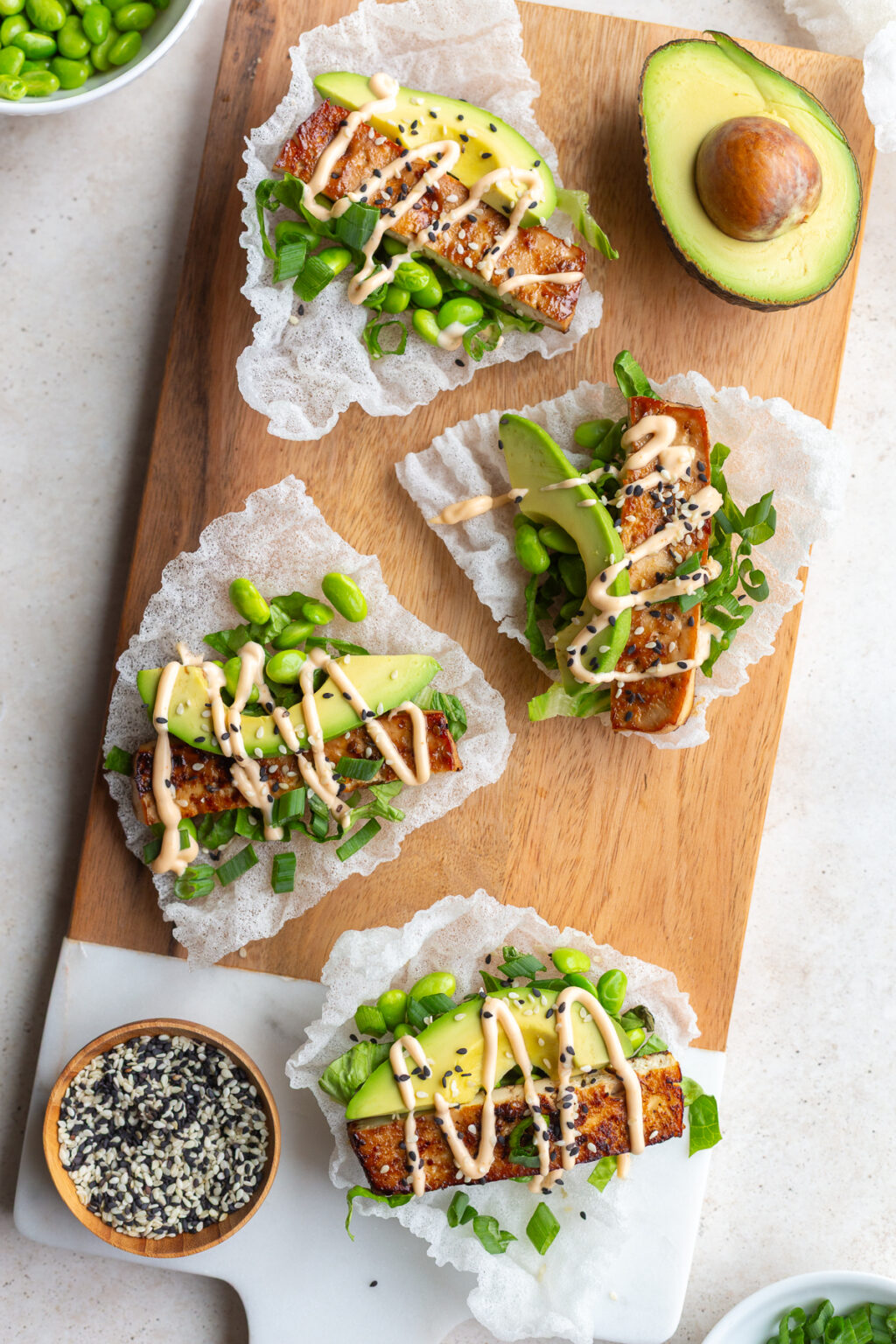 Rice Paper Tacos with Tofu - Food with Feeling