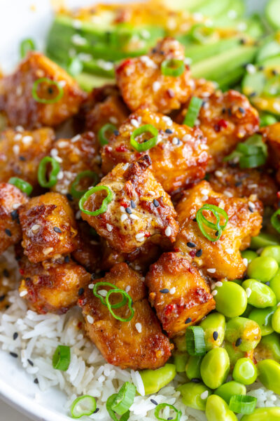 Chili Crisp Tofu Bowls - Food with Feeling