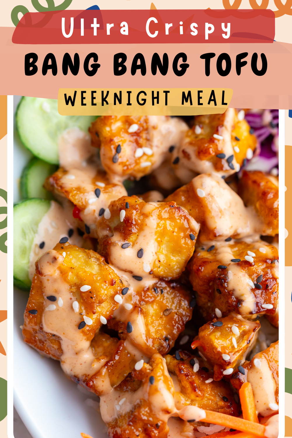 Bang Bang Tofu (Air Fryer or Pan Fried) - Food with Feeling